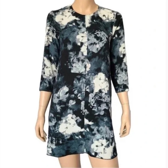 Wilfred | Dresses | Aritzia Wilfred Myosotis Abstract Floral 34 Sleeve ...